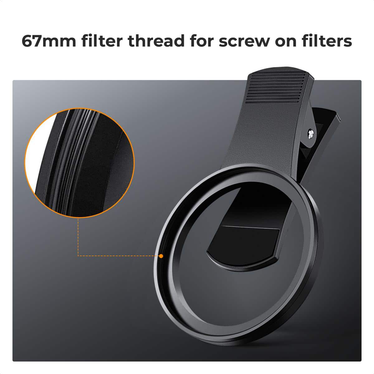 Clip-On Variable ND2-400 Filter for any Mobile Phone | Made by K&F Concept